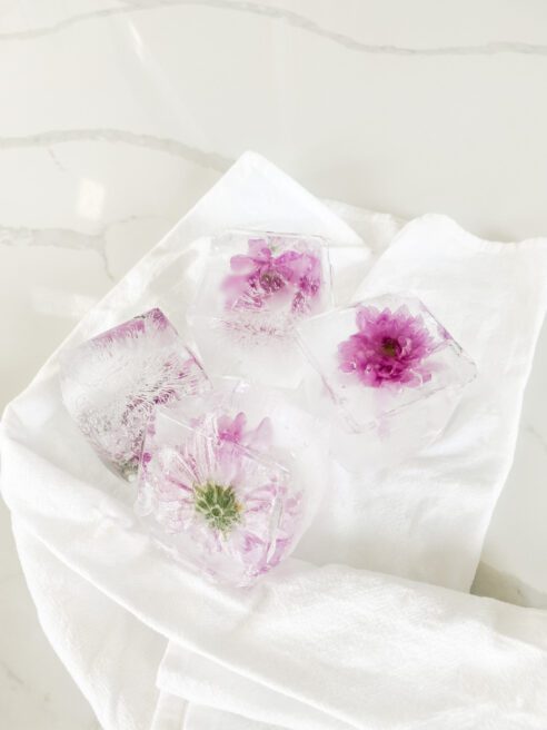 How to Make Flower Ice Cubes - Mal and Jess