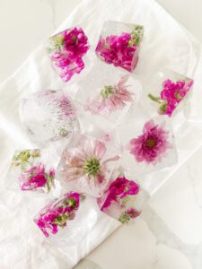 How to Make Flower Ice Cubes - Mal and Jess