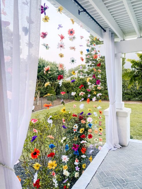 How to Make Hanging Floral Garland - Mal and Jess